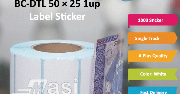Best Barcode Label Roll Sticker 50mm x 25mm - DTL 1up-1000 pcs/roll 1.5 ...